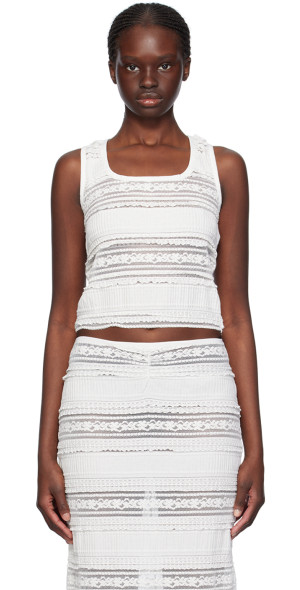 Sinead Gorey - White Semi-Sheer Tank Top