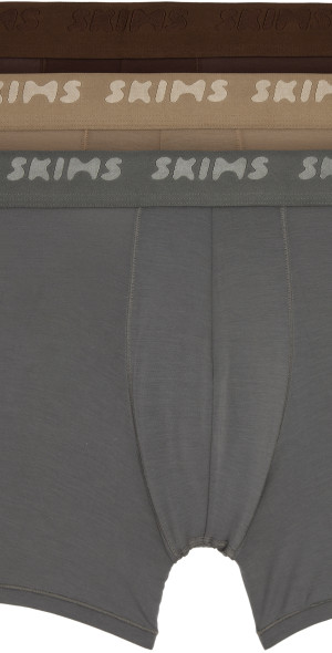 SKIMS - Three-Pack Multicolor Stretch 3 Boxer Briefs