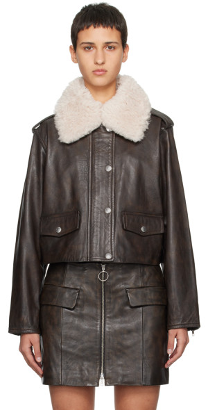 Stand Studio - Brown Morgan Leather Jacket