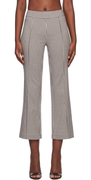 Staud - Brown & White Knack Trousers