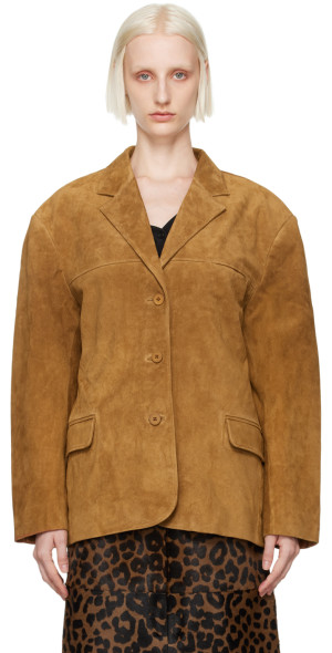 Staud - Tan Corrine Leather Jacket