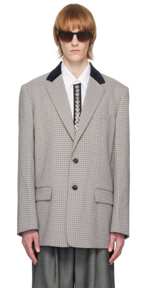 System - Gray Check Blazer