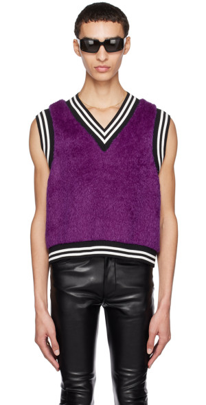 Theophilio - Purple Shag Sweater Vest