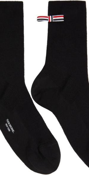 Thom Browne - Black Wool Socks