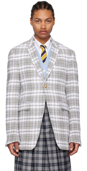 Thom Browne - Gray Check Blazer