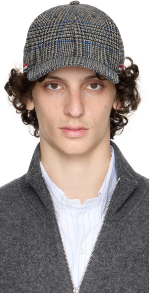 Thom Browne - Gray Prince of Wales Hunting Tweed Baseball Cap