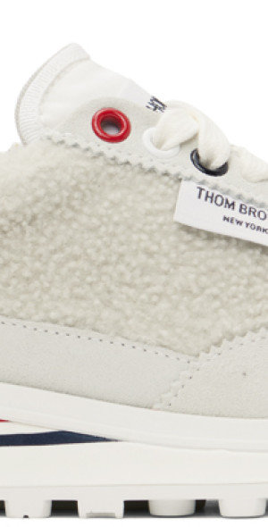 Thom Browne - Off-White Shearling Tech Sneakers