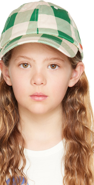 TINYCOTTONS - Kids Green Check Cap
