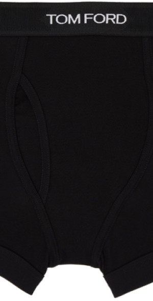 TOM FORD - Black Jacquard Boxers