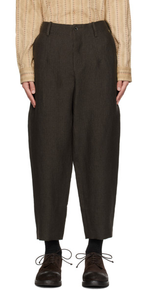 UMA WANG - Brown Patrick Trousers