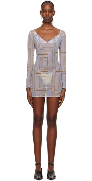 VAILLANT - SSENSE Exclusive Blue Sheer Minidress