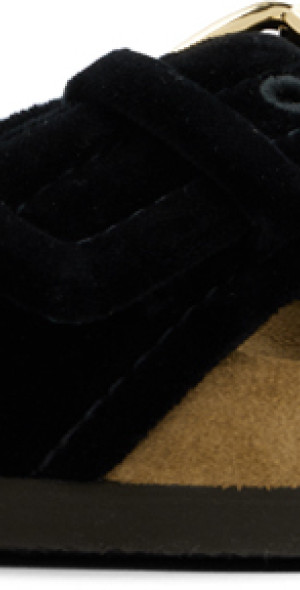 Valentino Garavani - Black Fussfriend Velvet Sandals