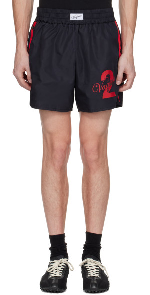 VAQUERA - Black & Red Snap Shorts