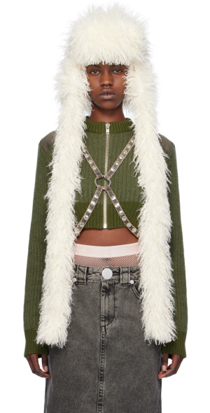 VAQUERA - Off-White Furry Aviator Hat