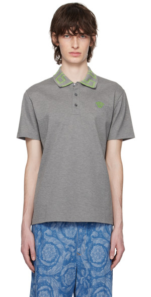 Versace - Gray Greca Polo
