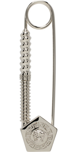 Versace - Silver Nuts & Bolts Safety Pin Brooch