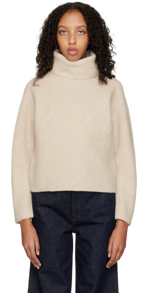 Vince - Off-White Horizontal Turtleneck