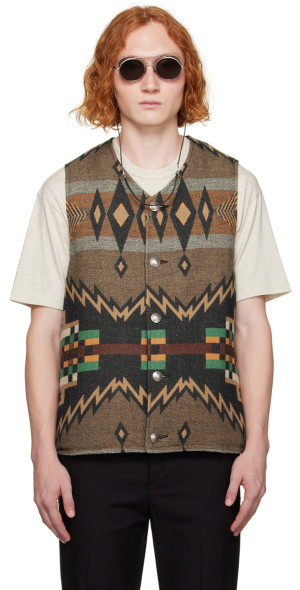 visvim - Brown & Black Kora Reversible Down Vest