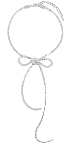 We11done - Silver Sequin Ribbon Choker