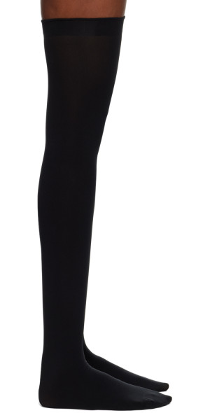 Wolford - Black Fatal 80 Seamless Stay-Up Socks