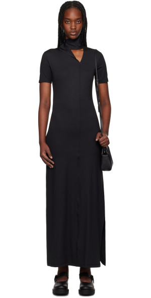 Y-3 - Black Fitted Closure Maxi Dress