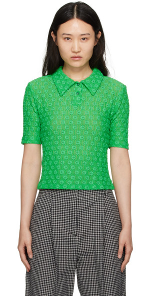 YMC - Green Five Summer Polo