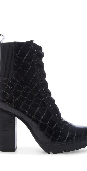 SteveMadden - LATCH BLACK CROCODILE