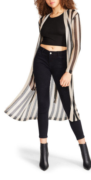 SteveMadden - METALLIC DUSTER BLACK/GOLD
