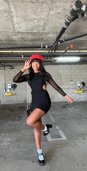 SteveMadden - SCRUNCHED CUT OUT MINI BLACK