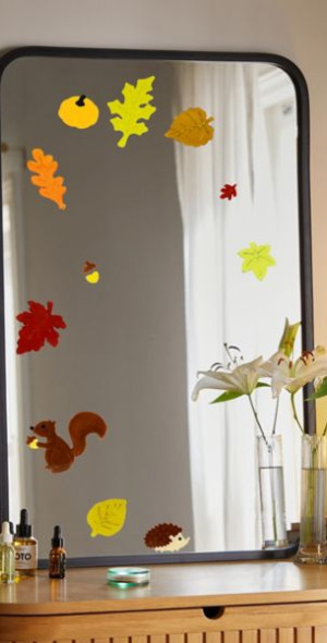 Urban Outfitters - Fall Harvest Gel Window Cling Set in Brown at