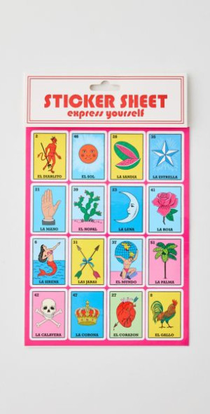 Urban Outfitters - Lotería Bingo Sticker Sheet in Assorted at