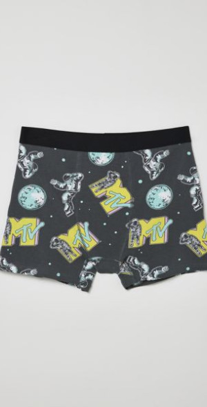 Urban Outfitters - MTV Astronaut Boxer Brief in Black, Men's at